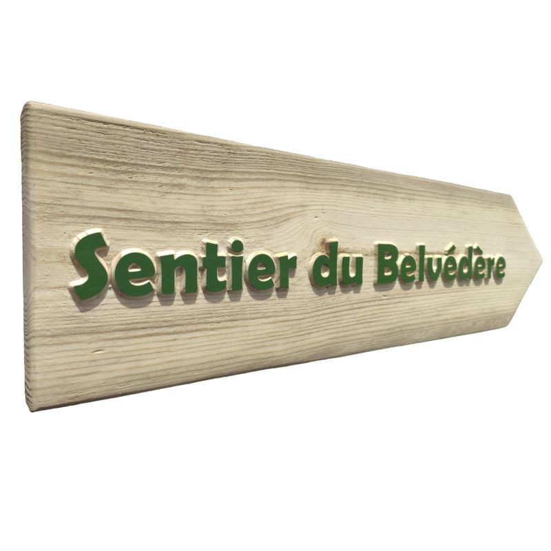 Flèche signaletique de direction en bois - Dès 55,00 € HT